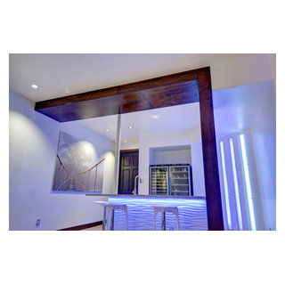 Basement Ceiling Beam - Contemporary - Home Bar - Denver - by FBC ...