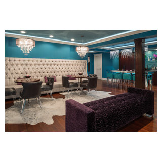 Basement Family Room and Night Club - Contemporary - Home Bar - St ...