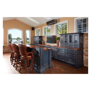 Black Distressed Basement Bar - Rustic - Home Bar - Toronto - by ...