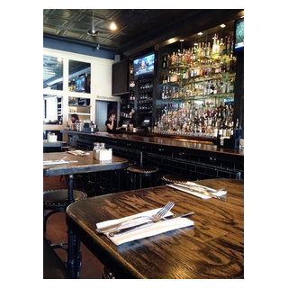 Bowery Restaurant: dining area, bar - Rustic - Home Bar - Los Angeles ...