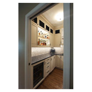 Butler's Pantry with Wet Bar and Light Up Bottle Shelf - Traditional ...