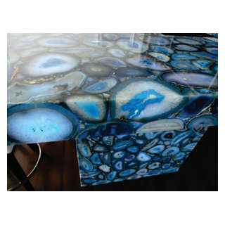 Caesarstone’s Concetto Collection Blue Agate backlit with SLABlite ...