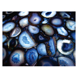 Caesarstone’s Concetto Collection Blue Agate backlit with SLABlite ...