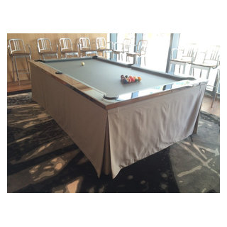 Chrome Pool Table with a Skirt - Modern - Home Bar - Miami - by ...