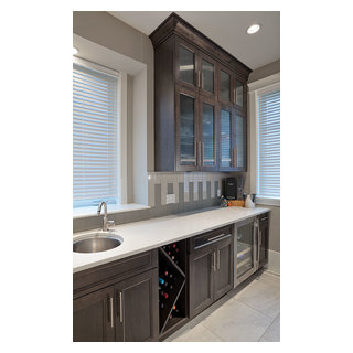 Cool Toned Brown Bar - Contemporary - Home Bar - Vancouver - by Kitchen ...