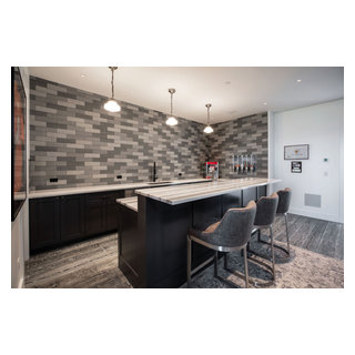 Modern 2 Level Bar - Modern - Home Bar - Denver - by ULFBUILT | Houzz