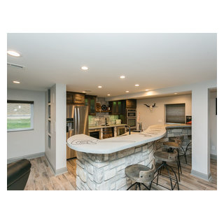Custom Basement St. Louis, MO - Rustic - Home Bar - St Louis - by More ...