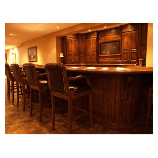 Custom Wood Bar - built by our Skilled Craftsmen - Home Bar - Chicago ...