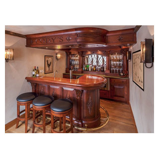 English style basement pub - Traditional - Home Bar - Burlington - by ...