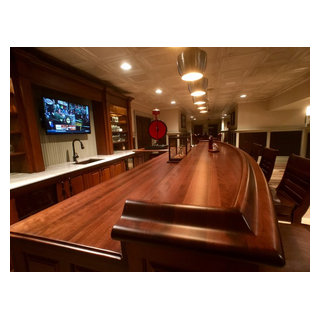 Fontana, WI – Traditional – Stained Cherry Bar Top - Traditional - Home ...