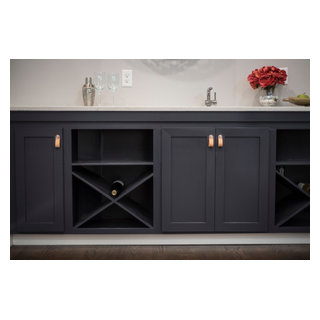 Full house renovation, Watertown, MA - Transitional - Home Bar - Boston ...