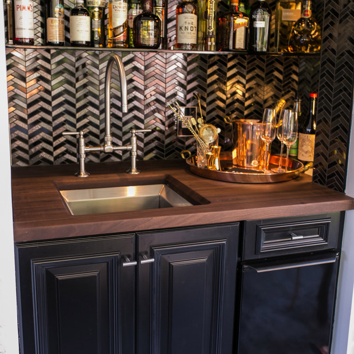 75 Wet Bar with Wood Countertops Ideas You'll Love - January, 2024 | Houzz