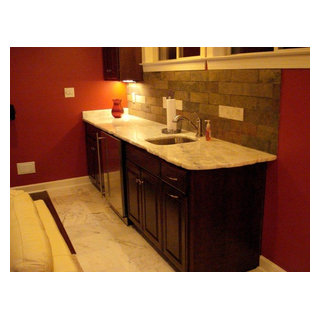 Iceberg Quartzite Countertop - Traditional - Home Bar - Raleigh - by ...