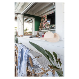 Island style Pool bar + Powder room - Beach Style - Home Bar - Sunshine ...