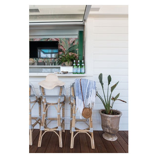 Island style Pool bar + Powder room - Beach Style - Home Bar - Sunshine ...