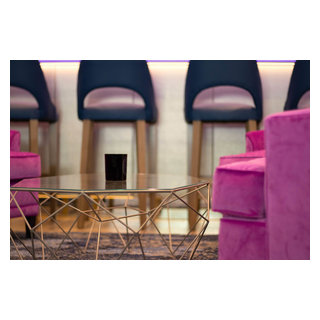 Luxury Bespoke Bar with White Onyx Backlit Worktop - Modern - Home Bar ...