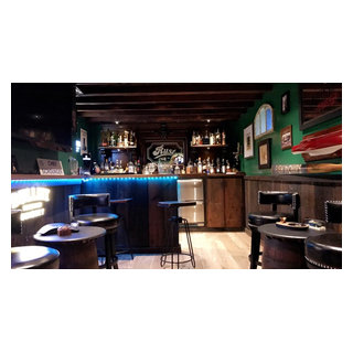 Man Cave/ Irish Pub in Basement - Traditional - Home Bar - New York ...