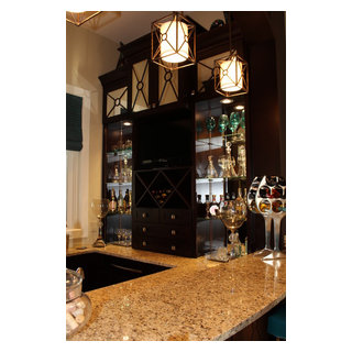 Modern, Espresso, X-Mullion (Bedford,IN) - Traditional - Home Bar ...