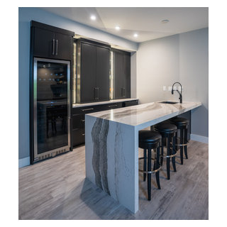 Modern Lower Level Bar - Contemporary - Home Bar - Other - by Roanoke ...