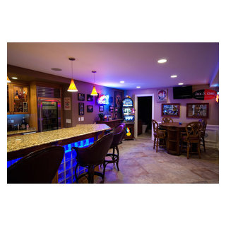 Motorized shades and lighting controls - Modern - Home Bar - Chicago ...
