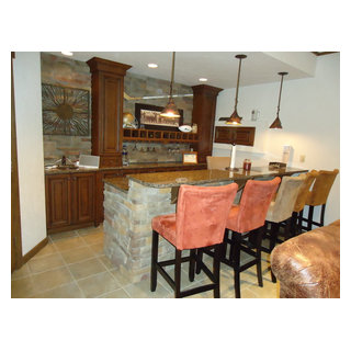 One Level and Two Level Counter Tops - Traditional - Home Bar - Other ...