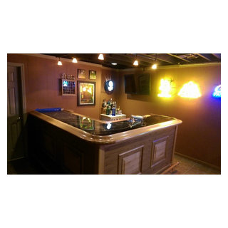 Rustic Custom Man Cave Basement Bar - Rustic - Home Bar - Cleveland ...