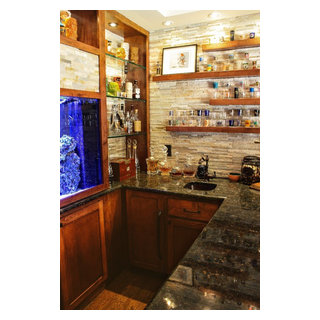 Rustic Dallas Wetbar Remodel - Rustic - Home Bar - Dallas - by Terri ...