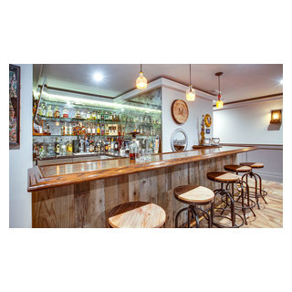 Rustic Wood Bar - Beach Style - Home Bar - Los Angeles - by Lane Design ...