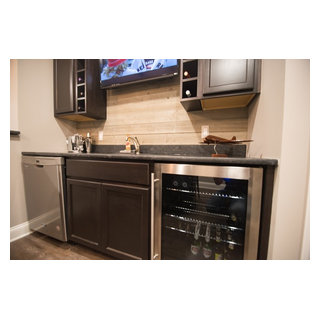 Ship Lap Bar Backsplash - Rustic - Home Bar - Detroit - by Finished ...