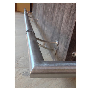 Stainless Steel Foot Rail - Contemporary - Home Bar - Atlanta - by ...