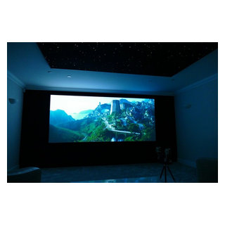 4K Widescreen format Cinema Room - Contemporain - Salle de Cinéma ...