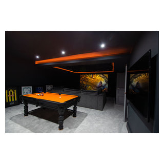 Attic Home Cinema Room Conversion - Contemporary - Home Theater ...