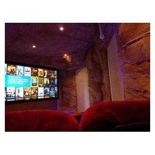 Award Winning "Bat Cave" Cinema Room! - Contemporary - Home Theater ...