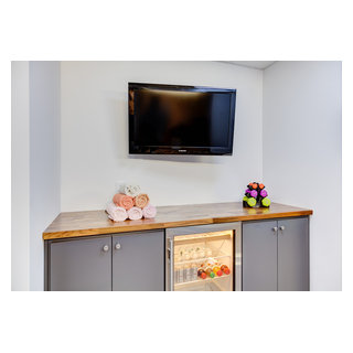 At Home Gym Beverage Station - Traditional - Home Gym - New York - by ...