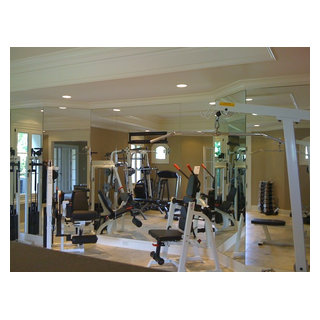 Basement Gym Mirrors - Modern - Home Gym - New York - by Suburban Glass ...