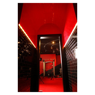 Black & Red Home Gymnasium & Gym - Modern - Home Gym - Dallas - by User ...
