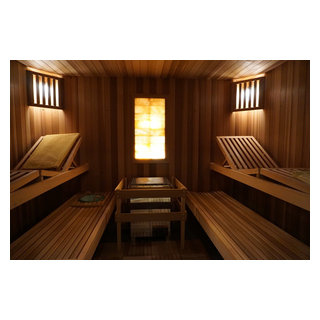 Custom Salt Wall w/Custom Benches - Contemporary - Home Gym - Los ...