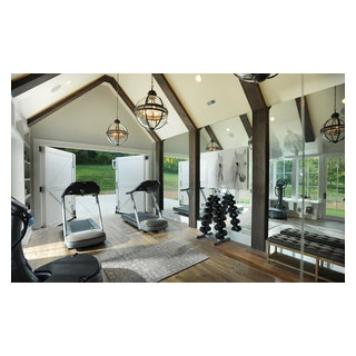 Entertainment Barn - Farmhouse - Home Gym - Nashville - by Castle Homes ...