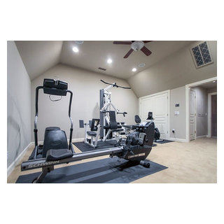 Gloomy to Roomy Attic Conversion - Greystone - Traditional - Home Gym ...