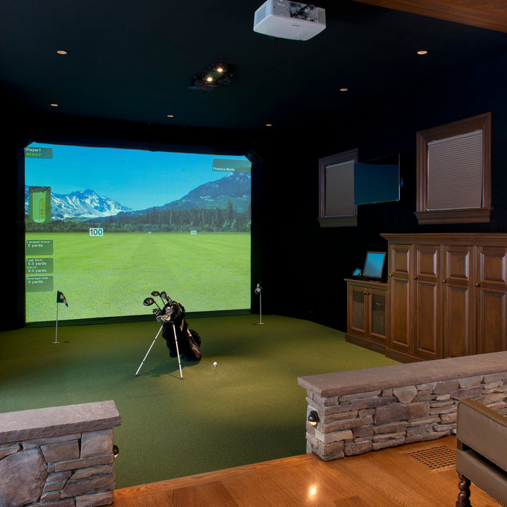 Golf Simulator Room - Photos & Ideas | Houzz