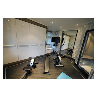 Langley Interiors Case Study: Custom Home Gym and Steam Room - Modern ...