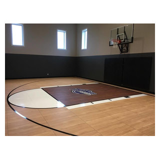 SnapSports Home Basketball Court - Patented Modular Sport Floor - Home ...