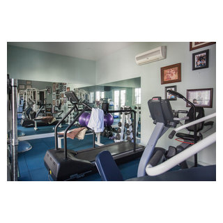 Spanish Revival in Los Angeles - Mediterranean - Home Gym - Los Angeles ...