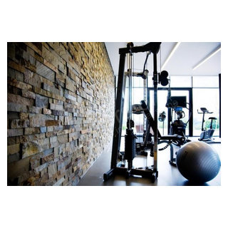 STONE CLADDING GYM - Contemporary - Home Gym - London | Houzz