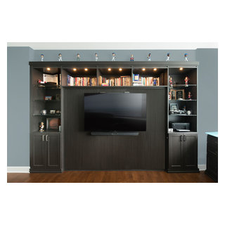 A Harbor View: Custom Home Office & Media Center Converts to Sleeping ...