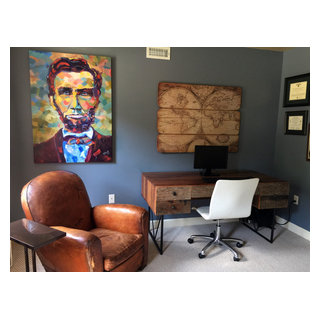 A Patriotic Office - Rustic - Home Office - Other - by Gather Interiors ...