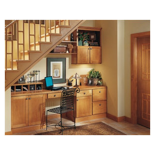 Aristokraft Cabinetry: Study with Built-In Desk - Traditional - Home ...