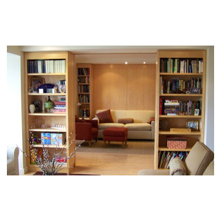 bookcase divider wall - Contemporary - Home Office - Boston - by G. B ...