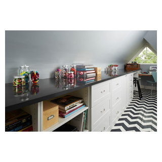 Cambria Fieldstone Kids Craft Room - Contemporary - Home Office ...