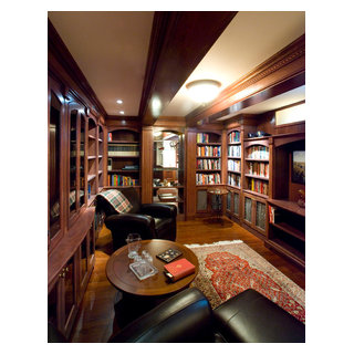 Cherry library - Traditional - Home Office - New York - by Aurora ...